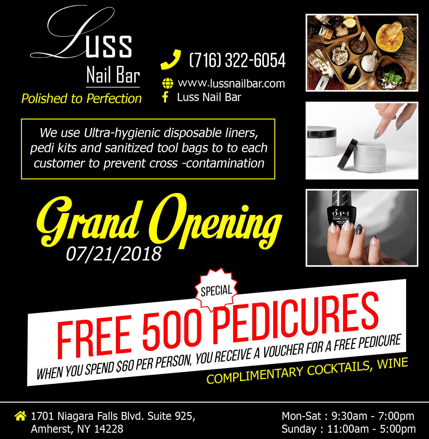 Grand Opening - Nail Salon in Amherst, NY 14228 | Luss Nail Bar